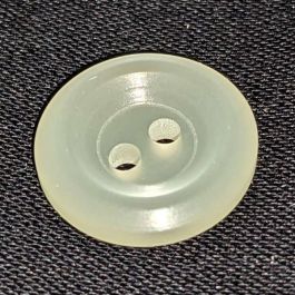 White Bowl Shaped Button - 13mm with 2 holes - 150277