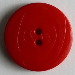 Red Fashion Button - 19mm with 2 holes - 221122