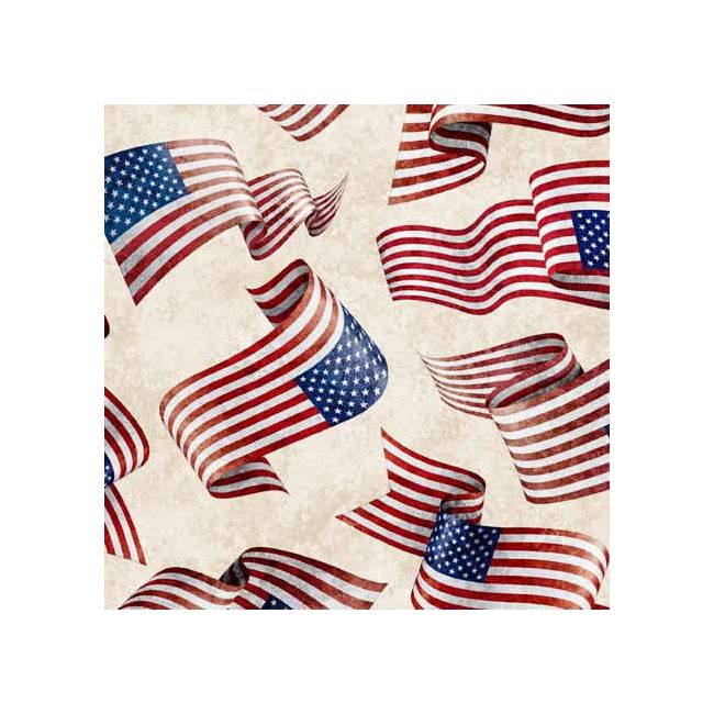 American Spirit Flag Toss in Cream