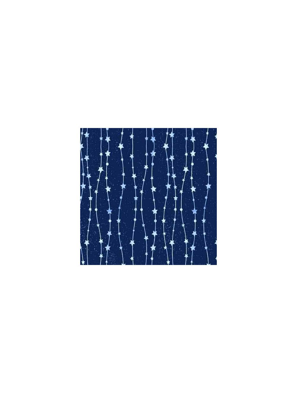 Ink & Arrow Fabrics | Kate Ward | Celestial | String of Stars in Navy