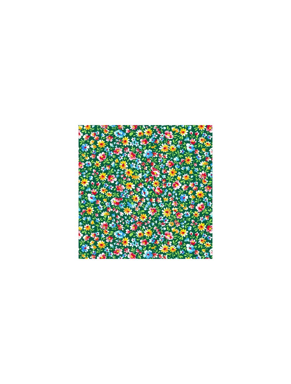 Quilting Treasures | Floral Cache | Packed Floral in Green